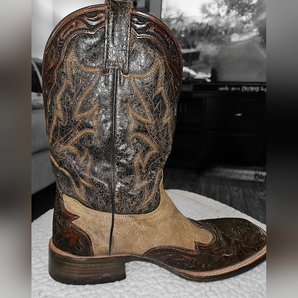 Stetson | Shoes | Stetson Handtooled Western Men Boots 9ee | Poshmark